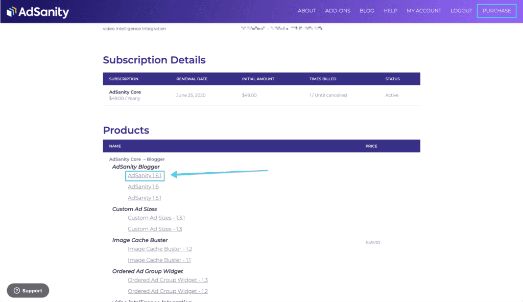 Downloading - The AdSanity Plugin